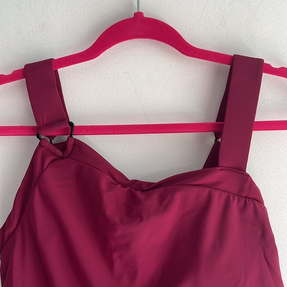 Aqua Green | Swim | Aqua Green Upf 5 Asymmetrical Shoulder Maroon One ...